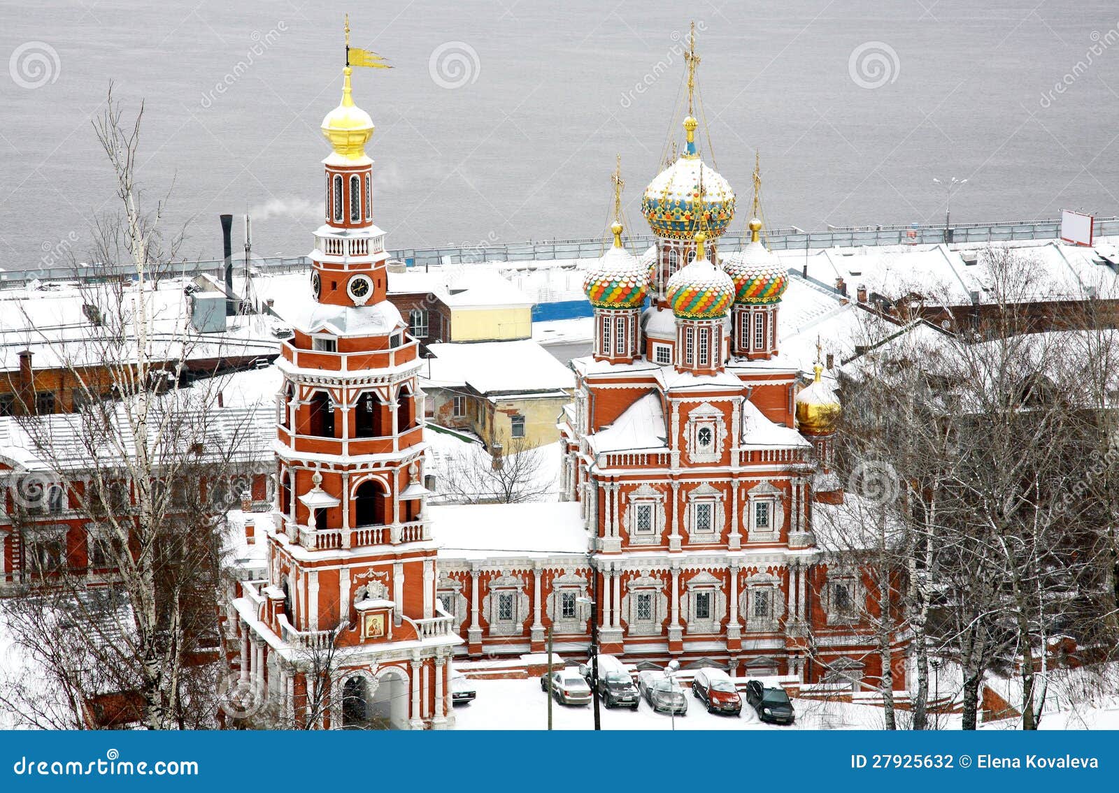 Stroganov Church in First November Snow Stock Photo - Image of europe ...