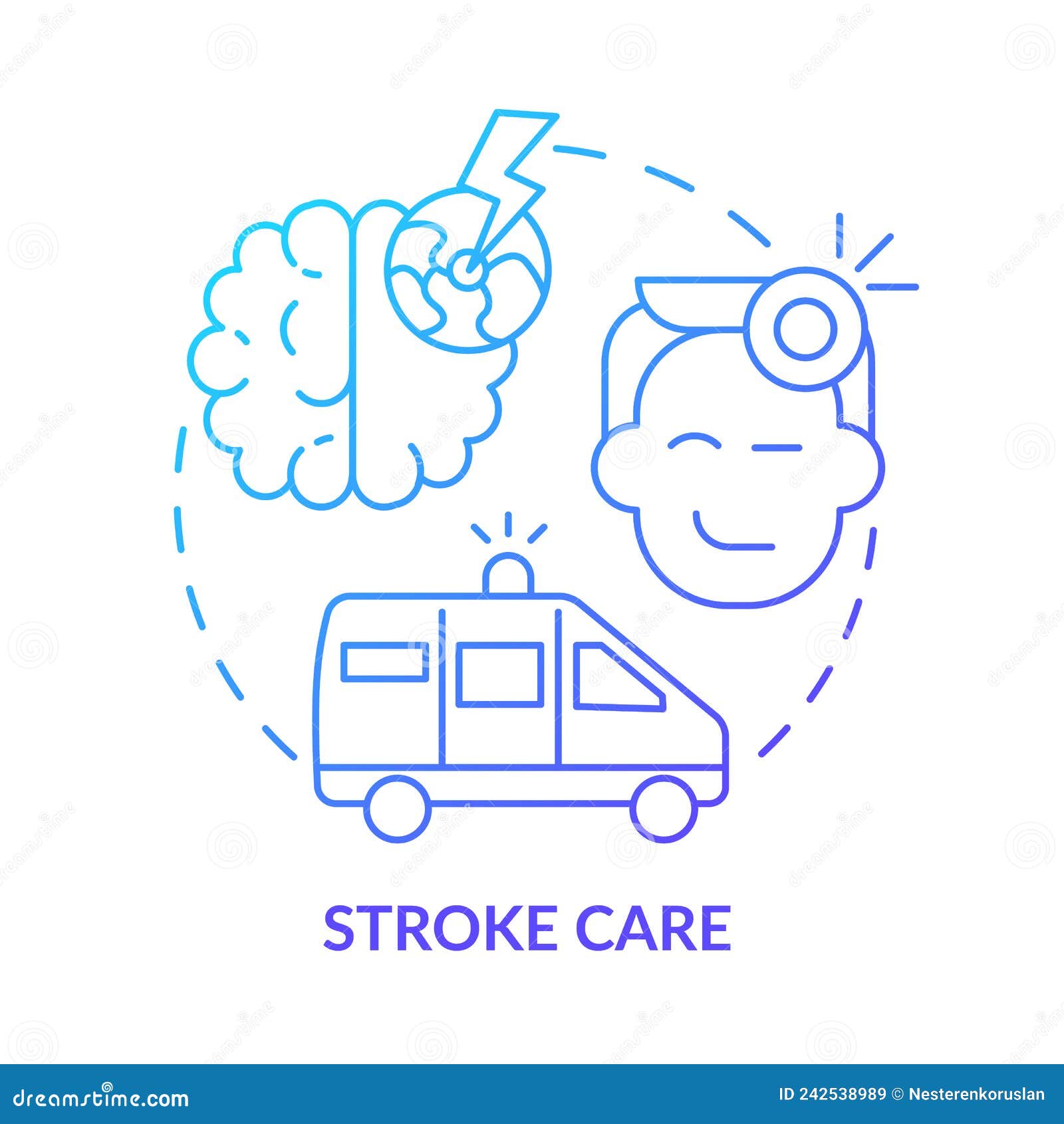 Stroke Care Blue Gradient Concept Icon Stock Vector - Illustration of ... Stroke Care Blue Gradient Concept Icon Stock Vector - Illustration of ...