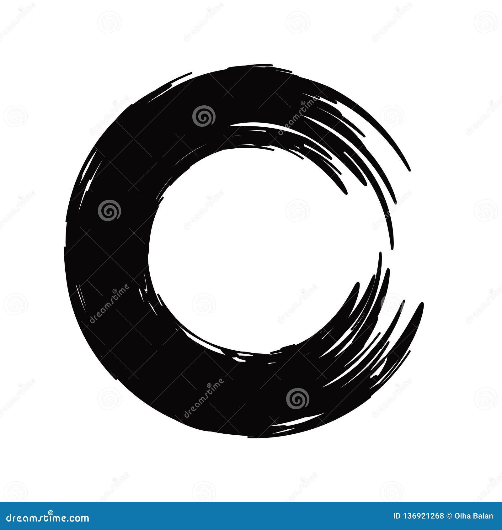 Stroke Enso Vector Design stock vector. Illustration of circle - 136921268