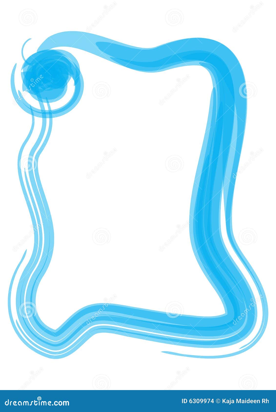 Stroke frame blue stock illustration. Illustration of design - 6309974