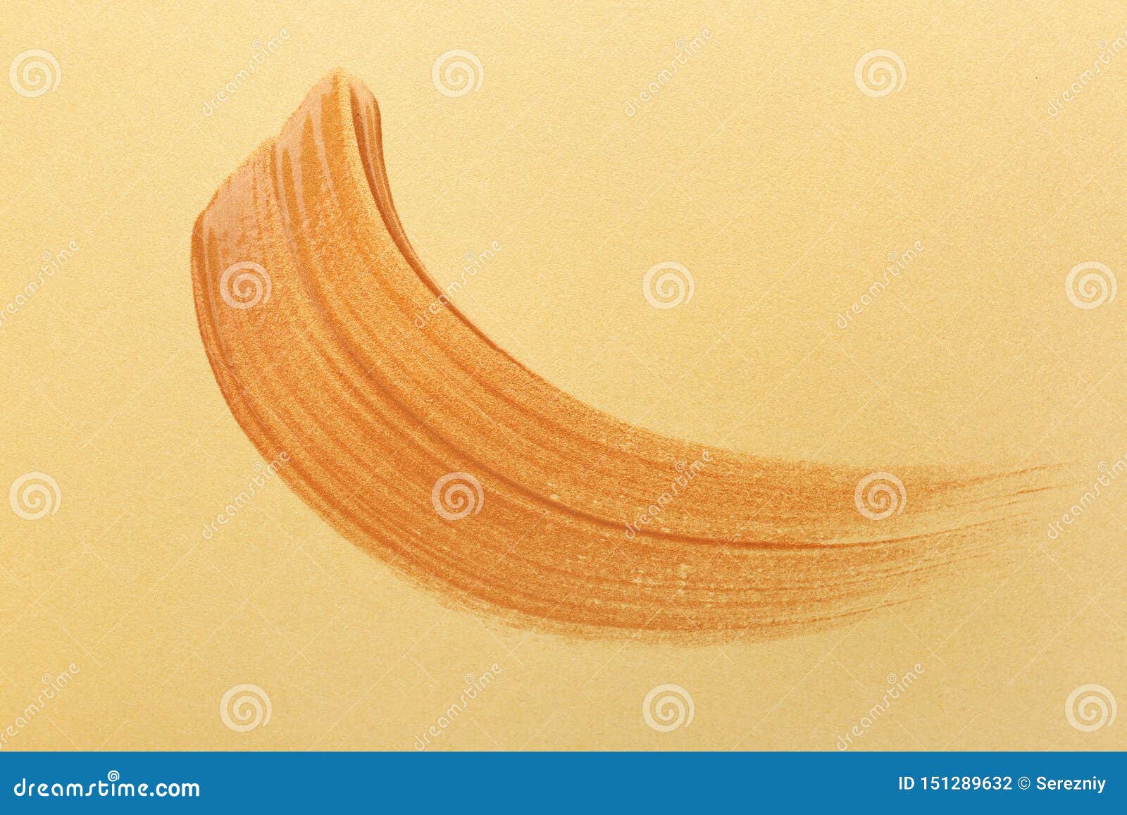 Stroke of Gold Paint on Color Background Stock Photo - Image of shade ...