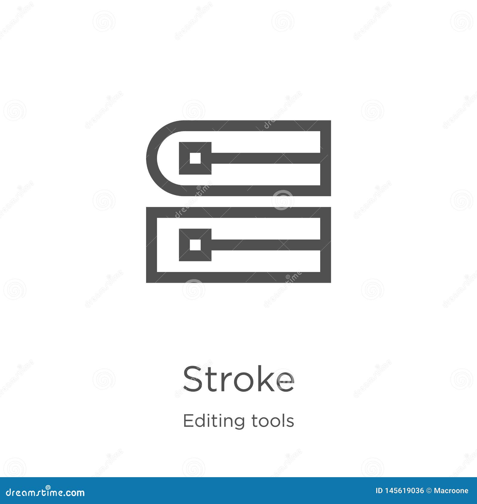 Stroke Icon Vector from Editing Tools Collection. Thin Line Stroke ...