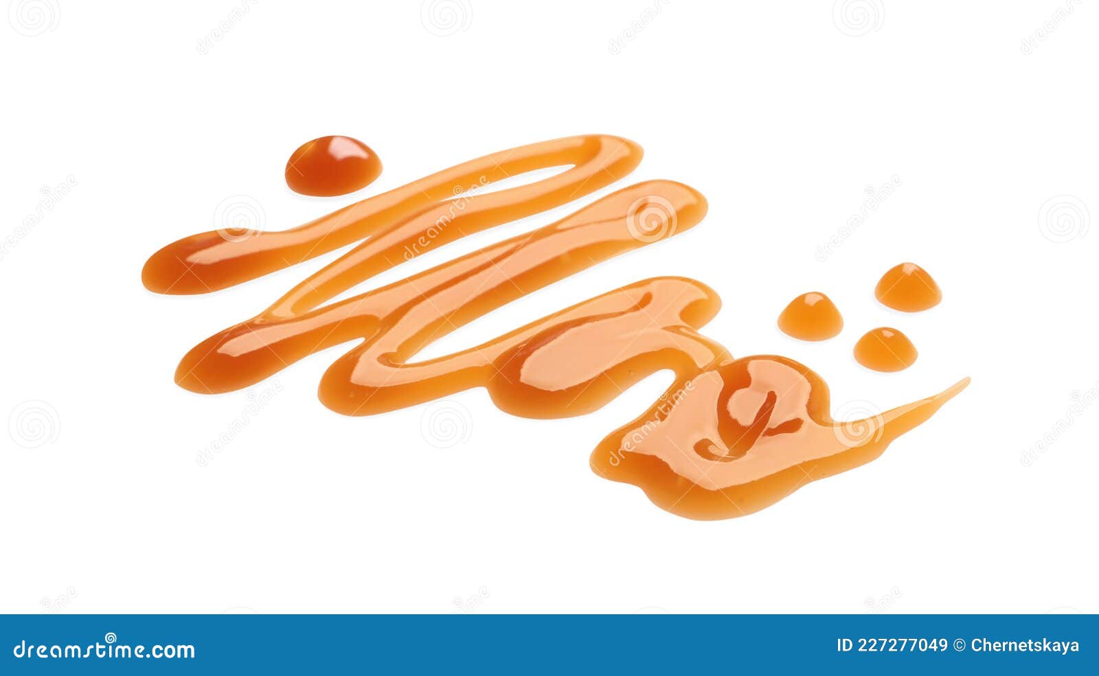 Stroke of Sweet Caramel Sauce Isolated on White Stock Image - Image of ...