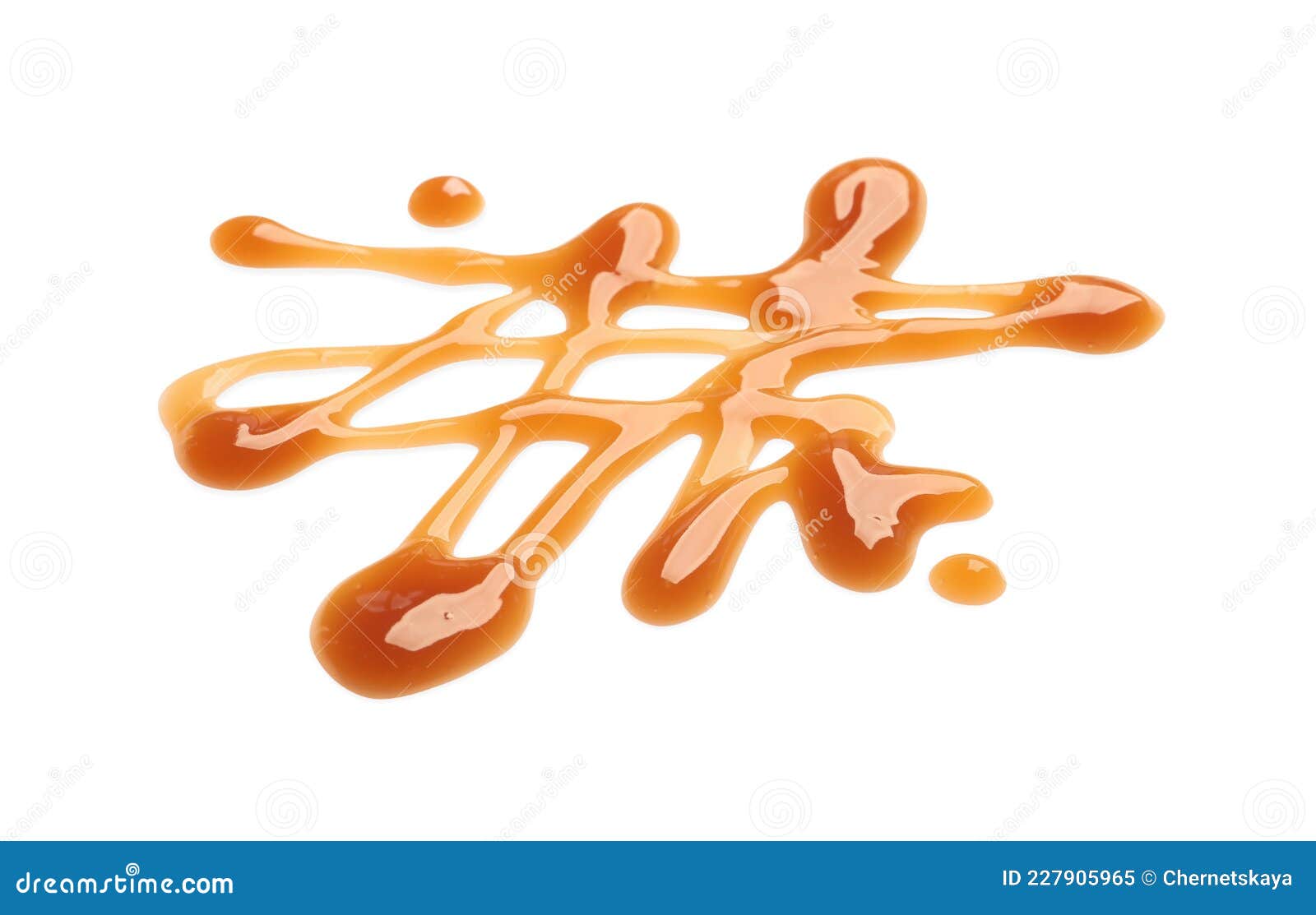 Stroke of Sweet Caramel Sauce Isolated on White Stock Image - Image of ...