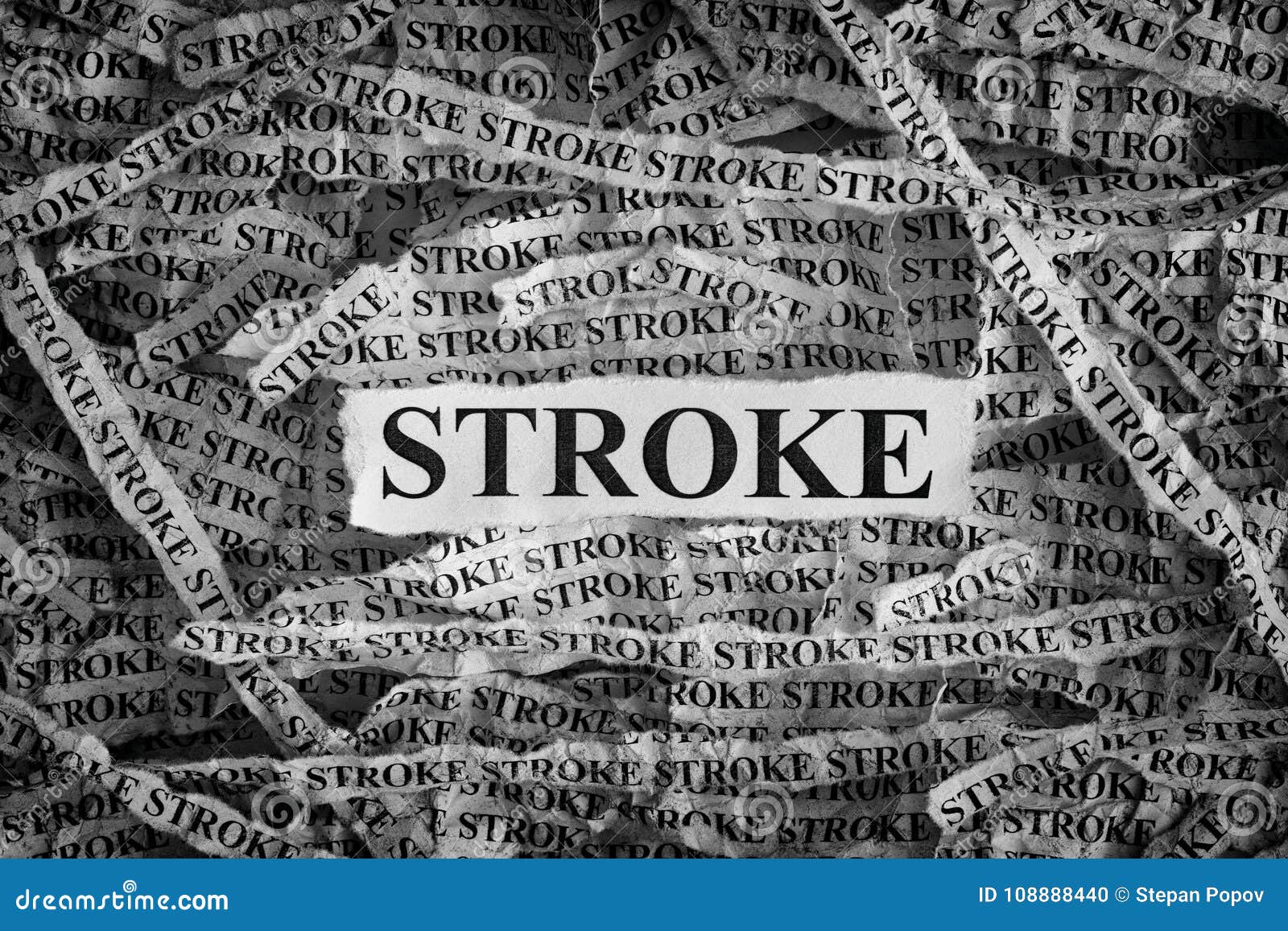 Stroke. Torn Pieces of Paper with the Word Stroke Stock Photo - Image ...