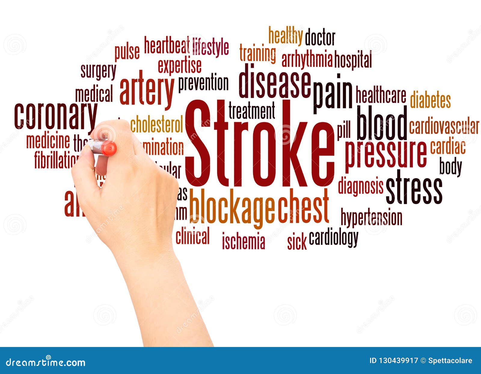 Stroke Word Cloud Hand Writing Concept Stock Illustration ...