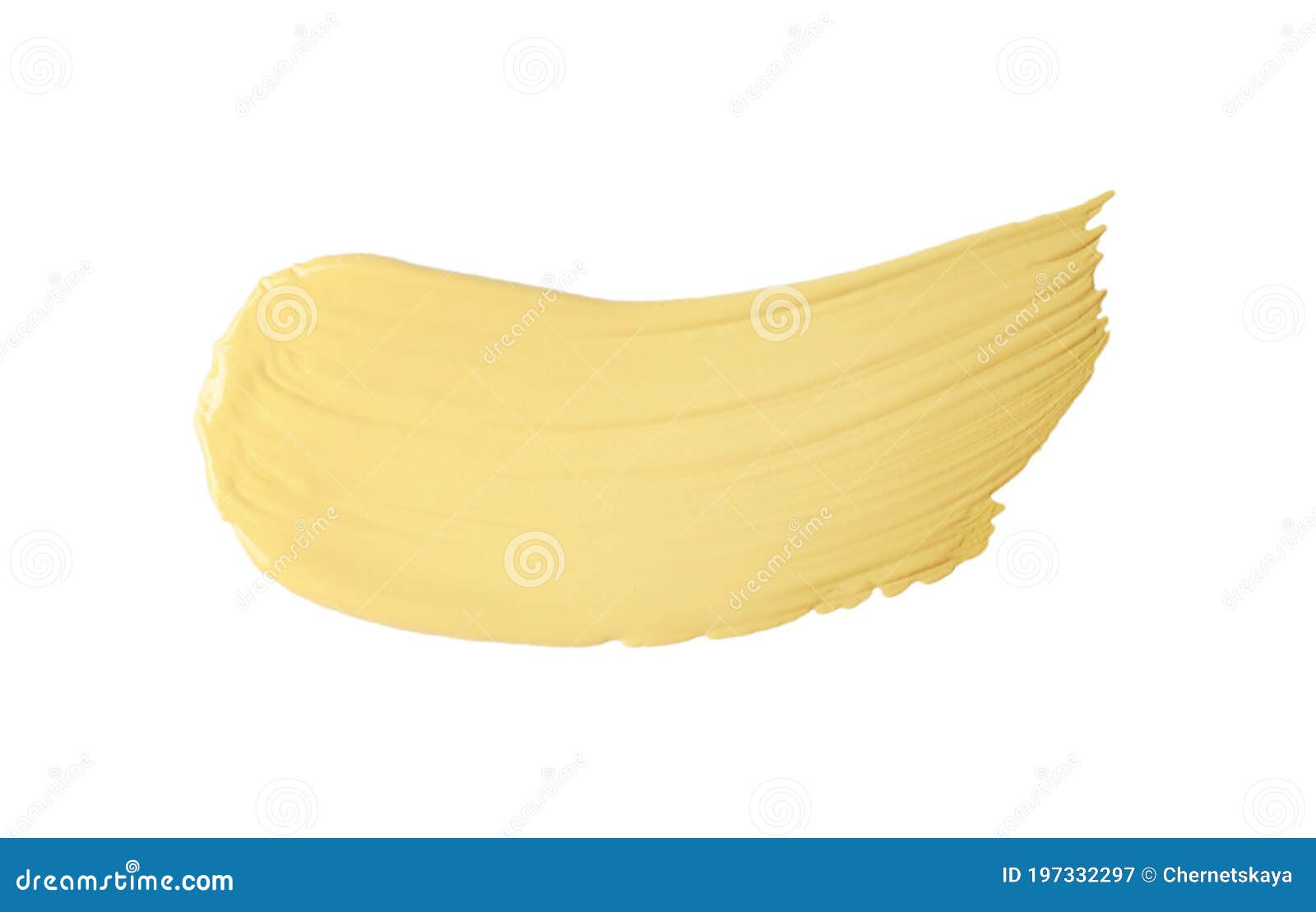 Stroke of Yellow Color Correcting Concealer Isolated on White Stock ...