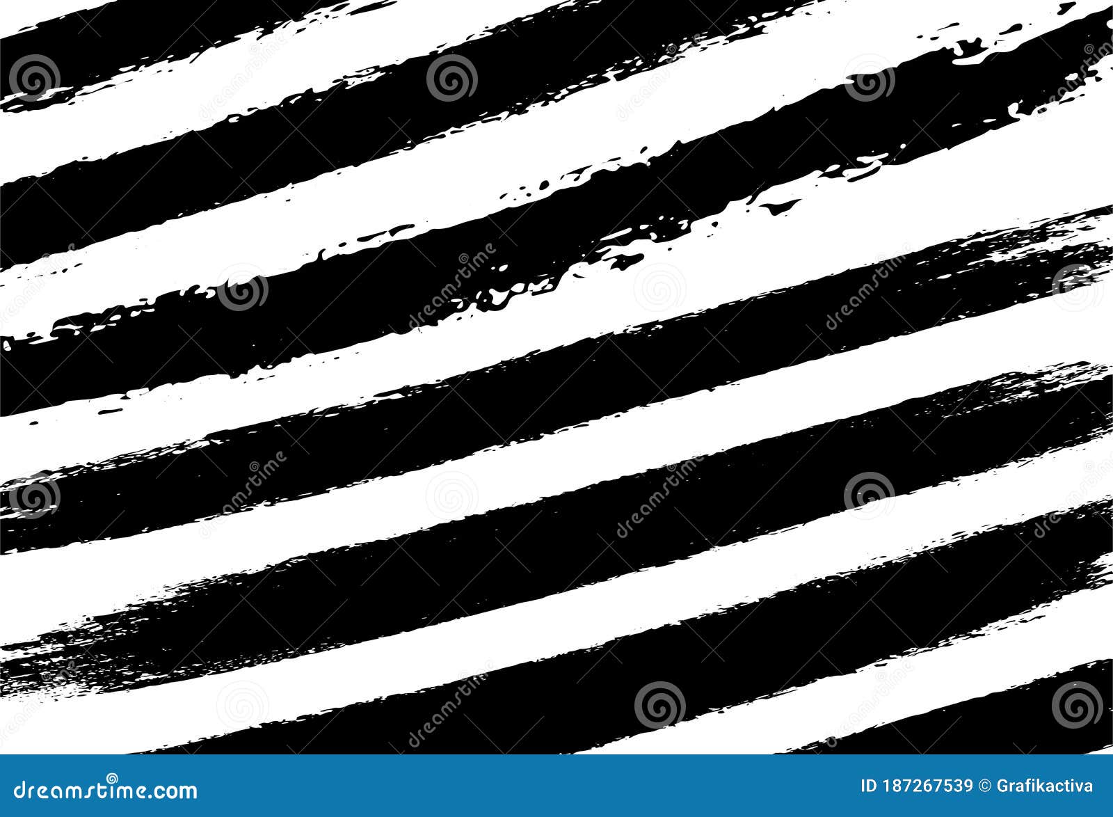 Background with Irregular Thick Lines. Hand Drawn Brush Stroke. Rows ...