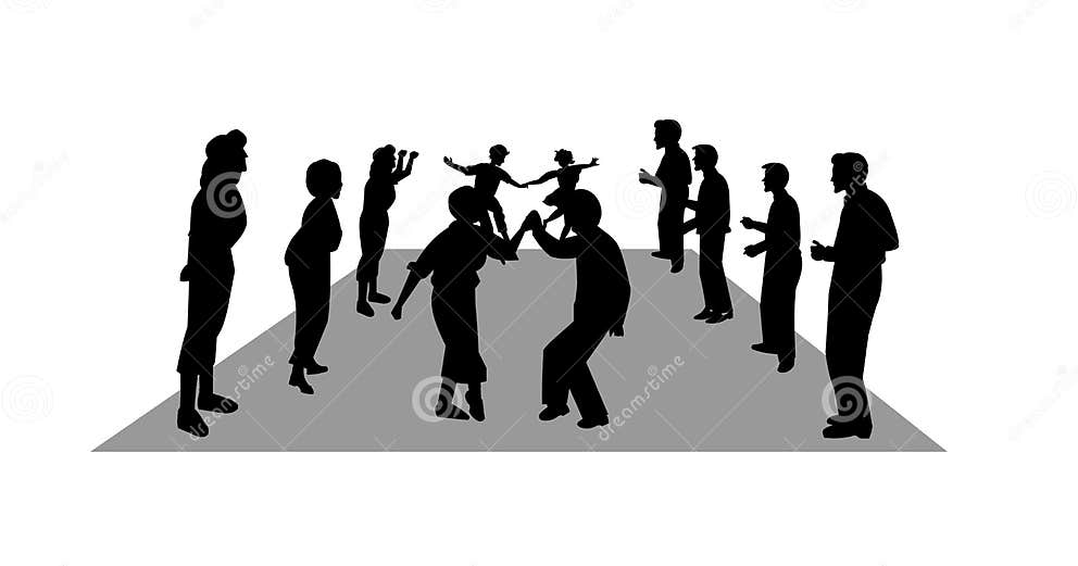 Stroll dancers stock illustration. Illustration of middle - 27579456