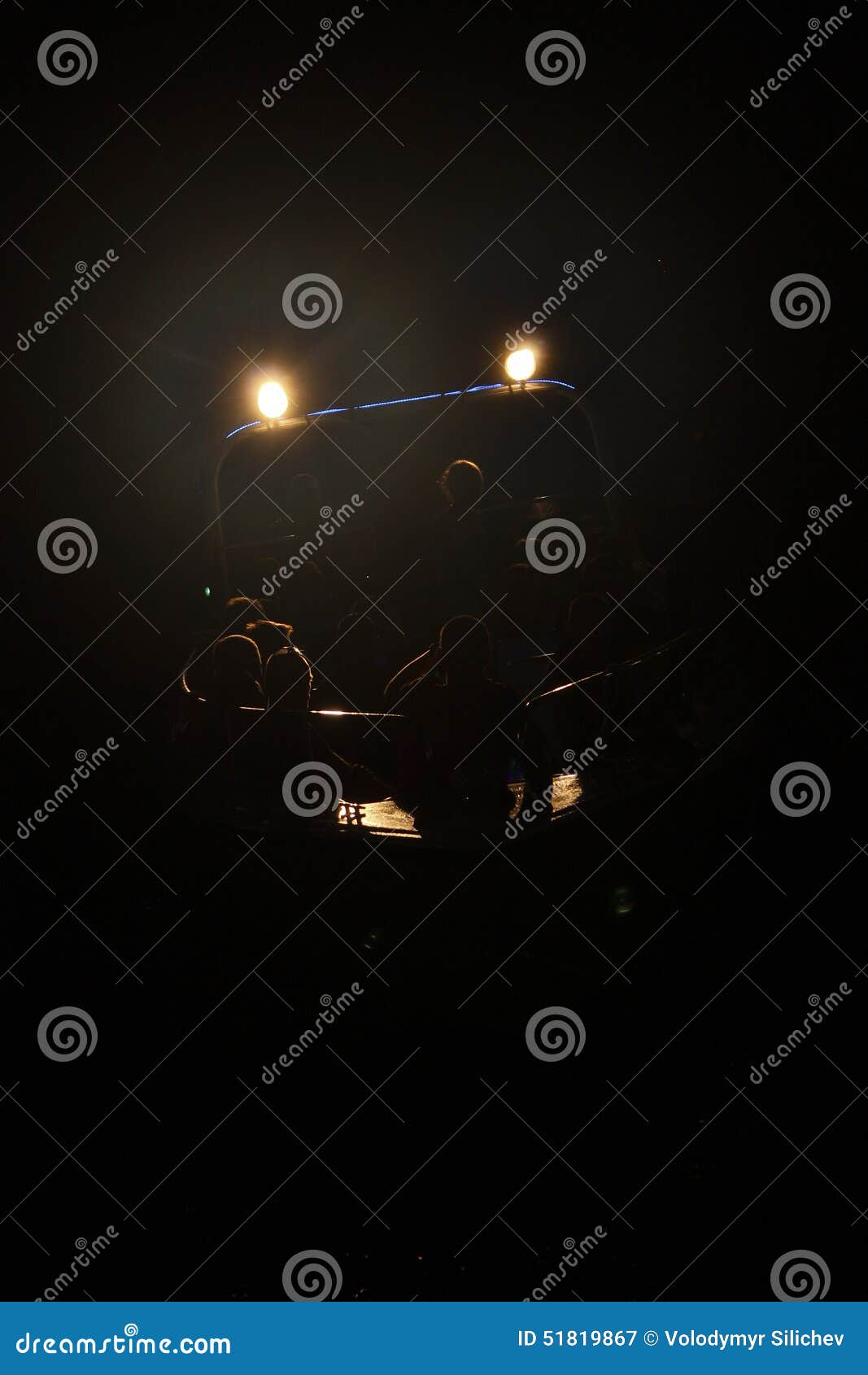 A Stroll in a Speedboat on the Bay at Night Stock Image - Image of ...