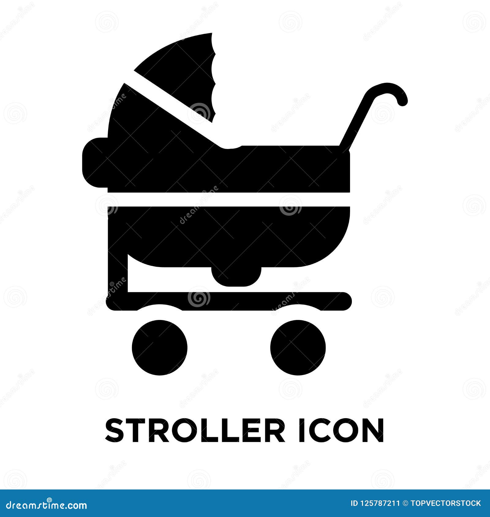 Stroller Icon Vector Isolated on White Background, Logo Concept Stock ...