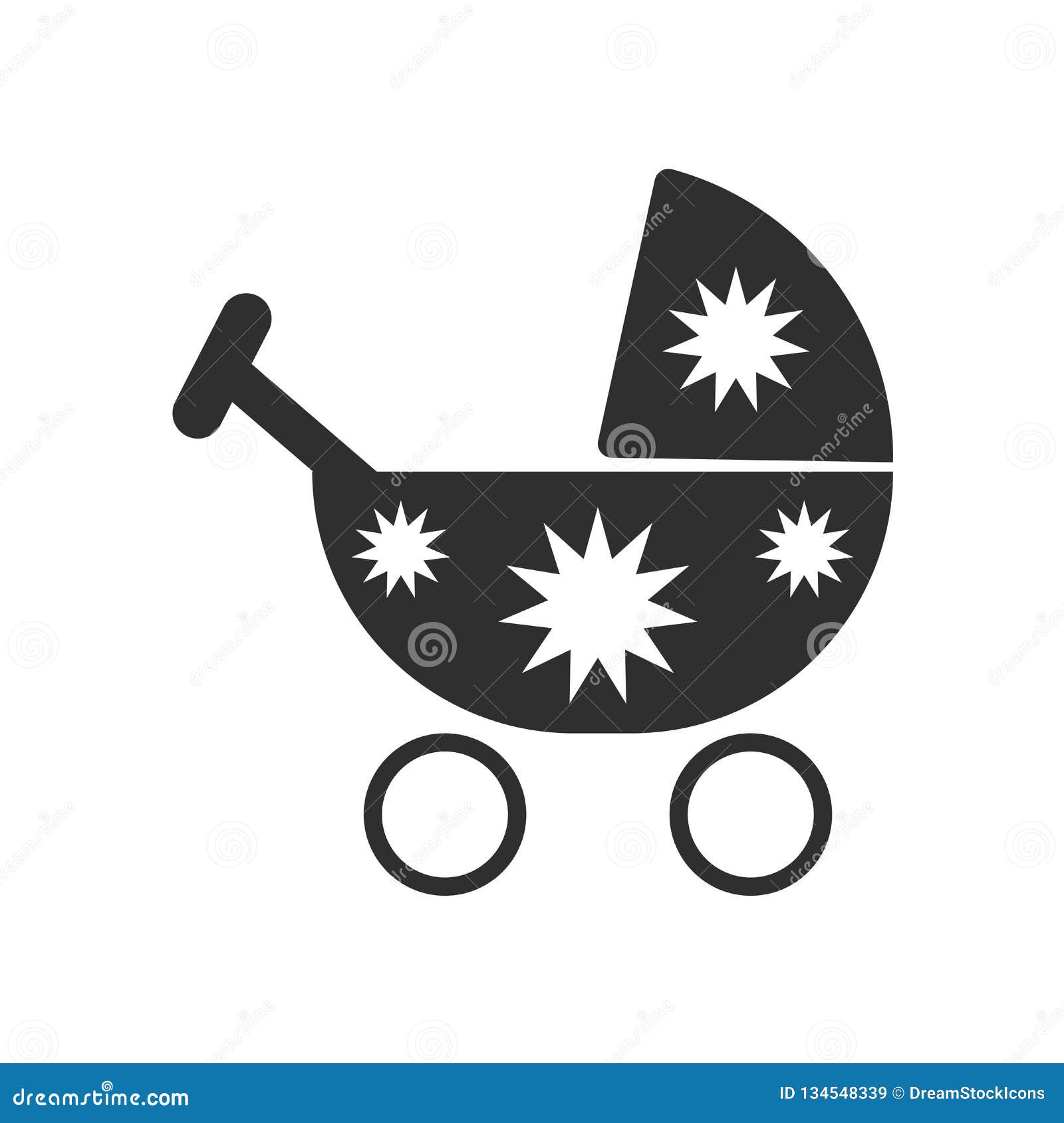 Stroller Icon Vector Sign And Symbol Isolated On White Background ...