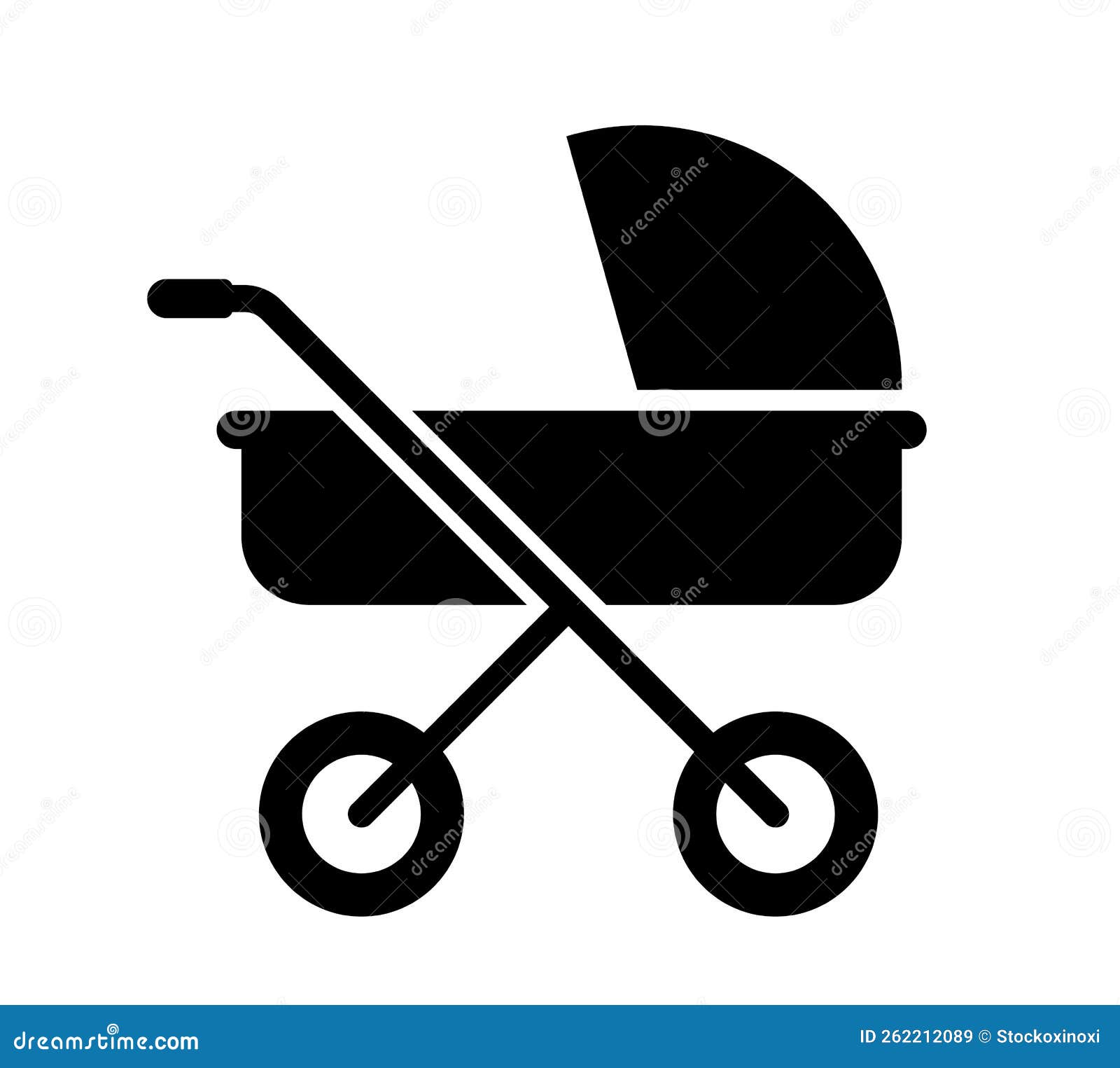 Stroller Pushchair Children Buggy Icon Stock Vector - Illustration of ...