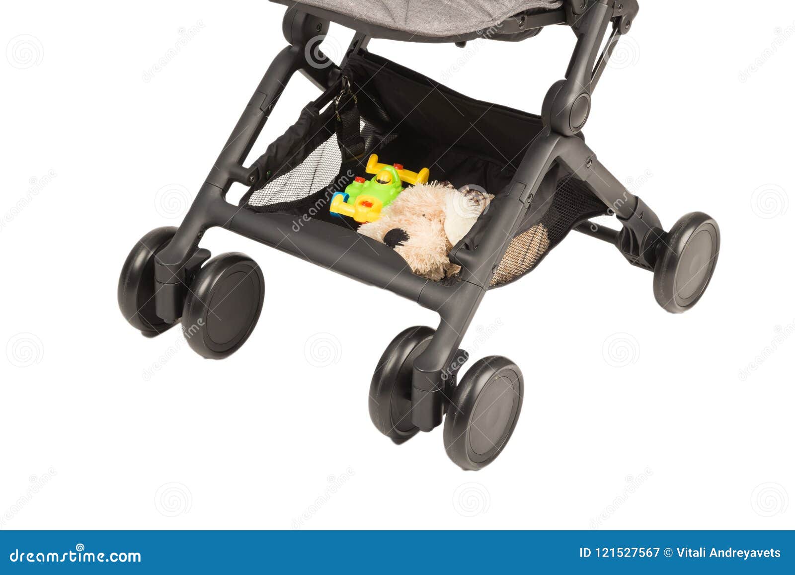 A Stroller on a White Background, Details of a Stroller Close-up. Stock ...