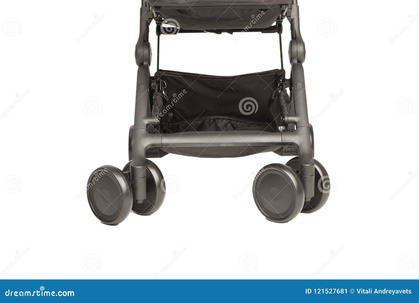 A Stroller on a White Background, Details of a Stroller Close-up. Stock ...