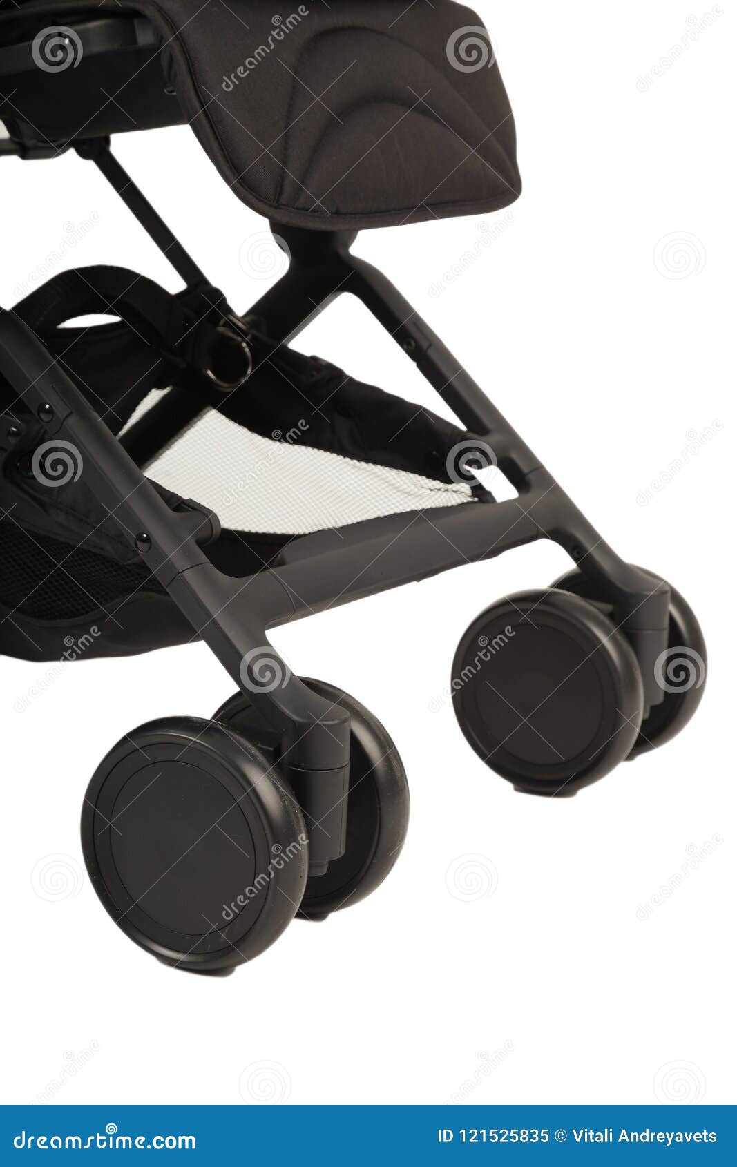 A Stroller on a White Background, Details of a Stroller Close-up. Stock ...