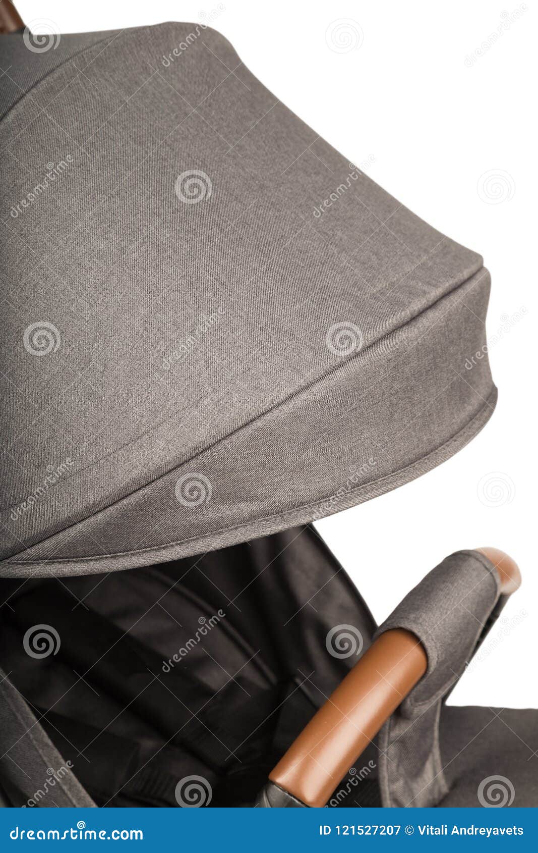 A Stroller on a White Background, Details of a Stroller Close-up. Stock ...