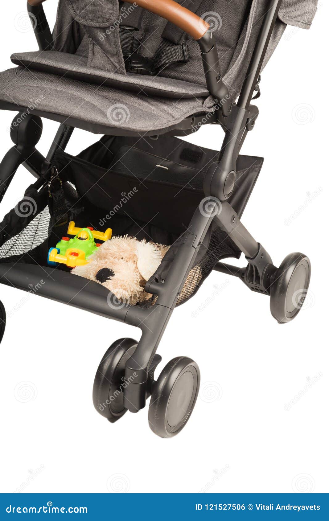 A Stroller on a White Background, Details of a Stroller Close-up. Stock ...