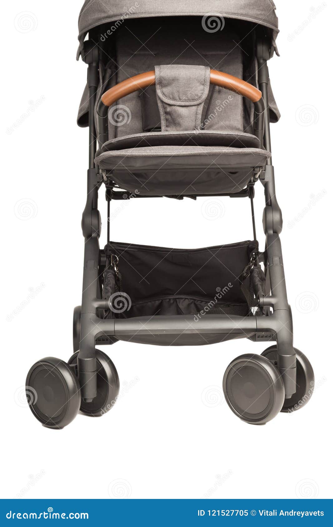A Stroller on a White Background, Details of a Stroller Close-up. Stock ...