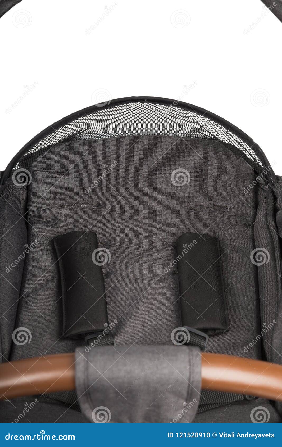 A Stroller on a White Background, Details of a Stroller Close-up. Stock ...