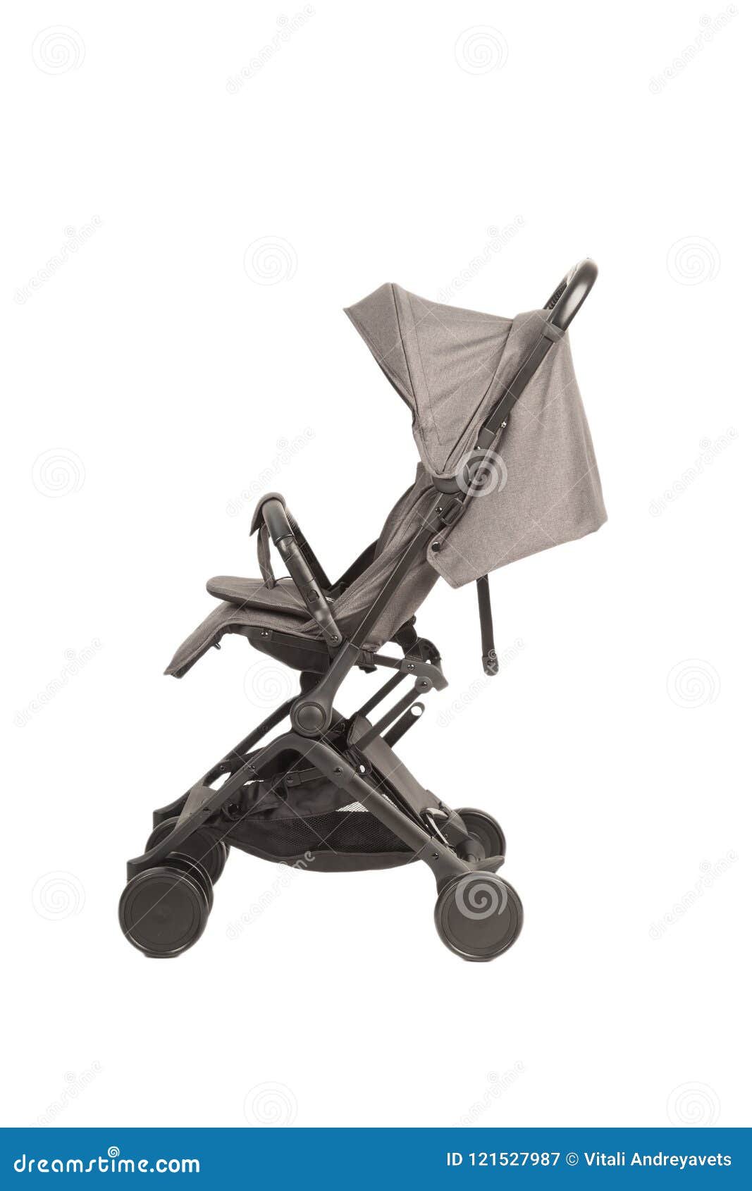 A Stroller on a White Background, Modern Design. Stock Image - Image of ...