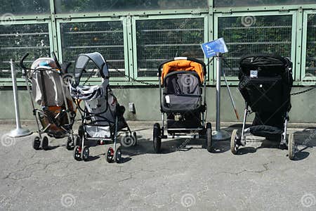 Strollers Parking stock image. Image of children, parenthood - 38737145