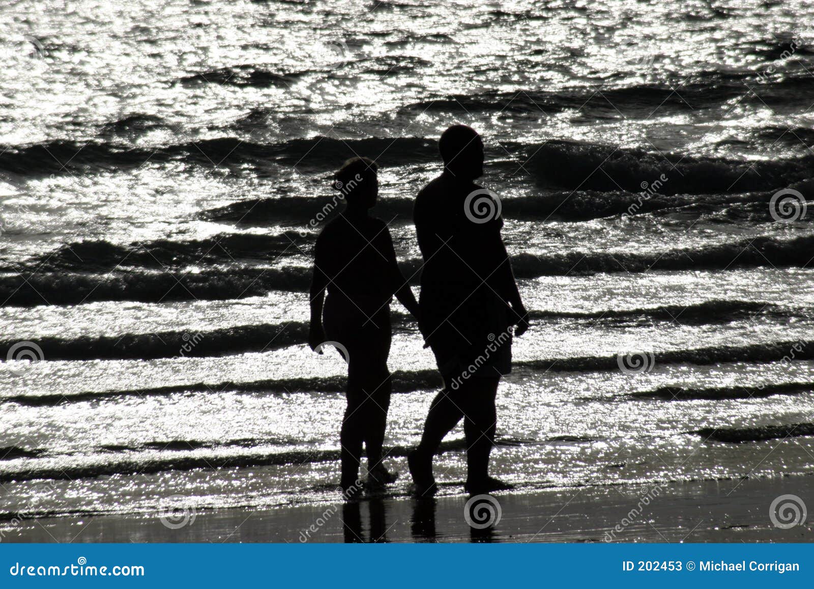 Strolling on the Beach stock image. Image of happy, hand - 202453