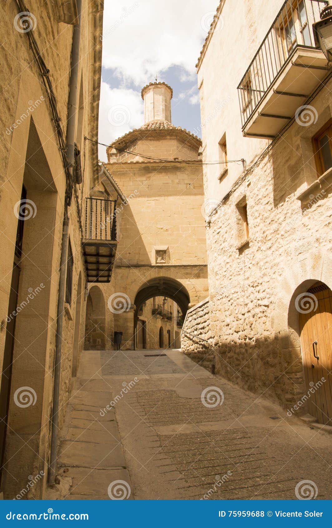 Strolling through Calaceite Stock Photo - Image of landscape, vacation ...