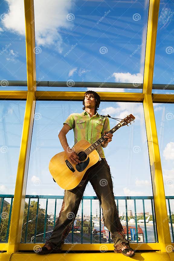 Strolling musician stock image. Image of musical, look - 5952773