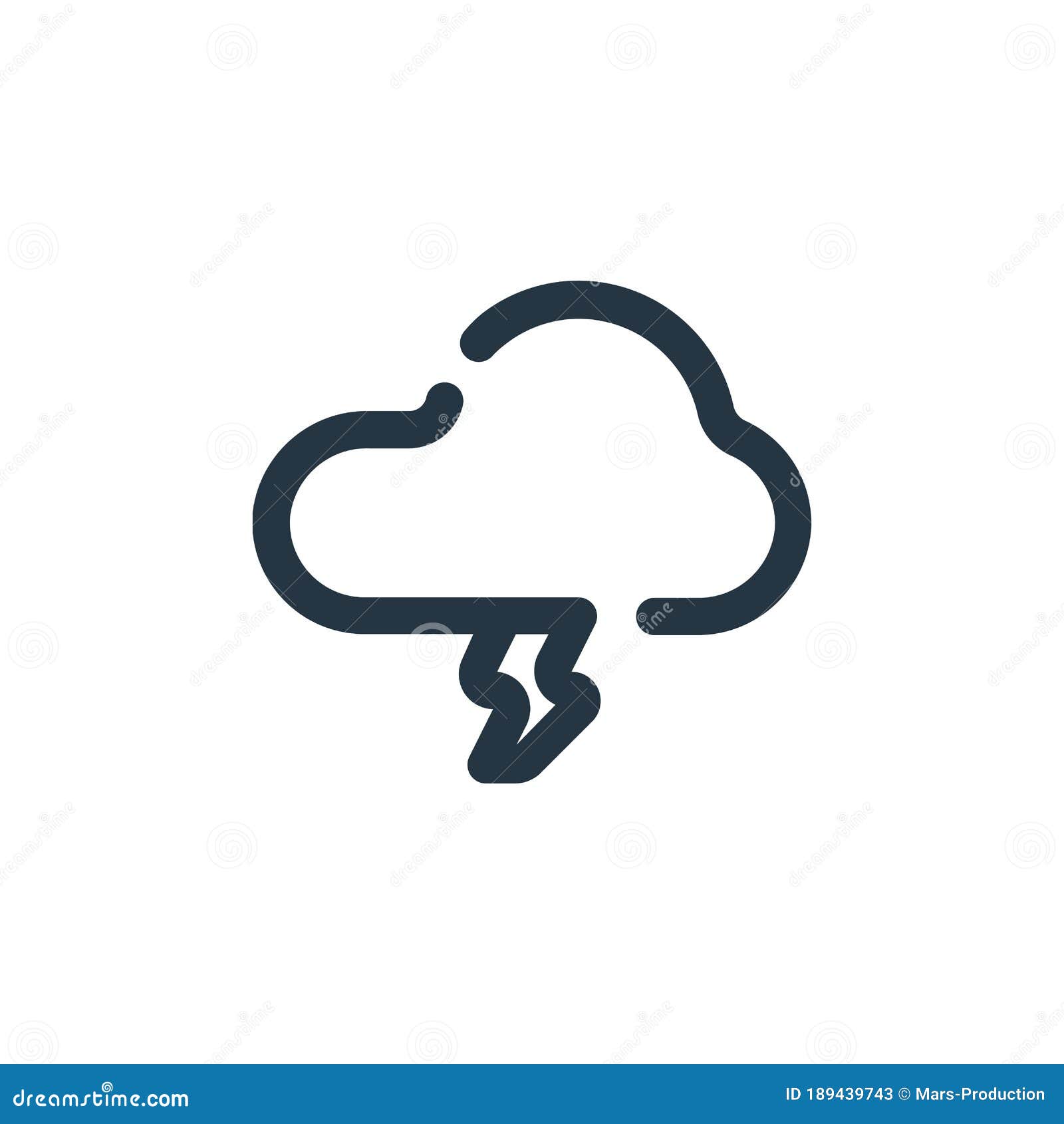 Strom Vector Icon Isolated On White Background. Outline, Thin Line ...