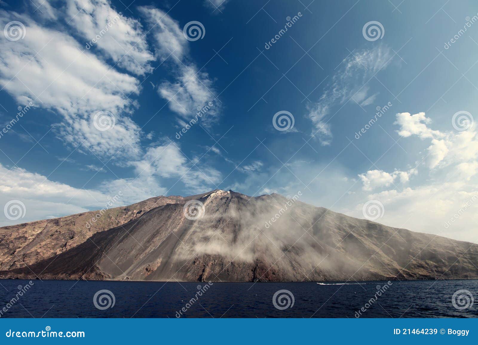 Stromboli stock image. Image of hill, blue, italy, exploding - 21464239