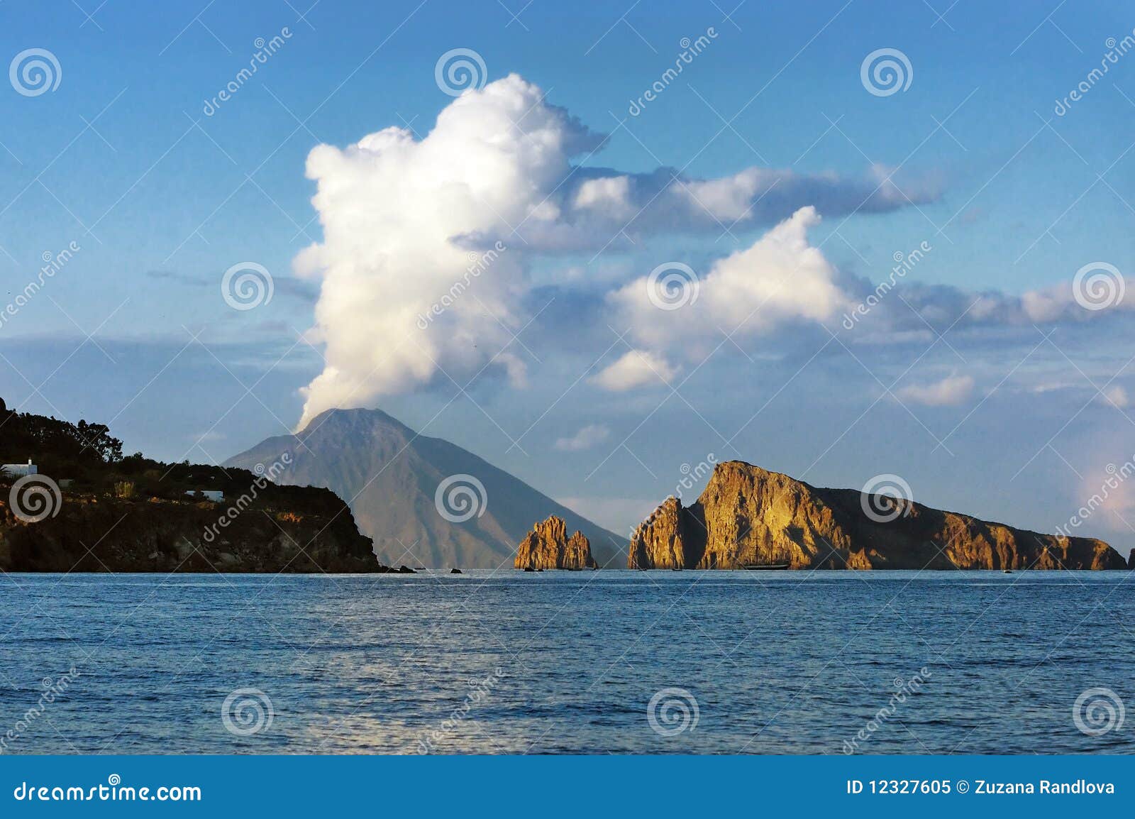 Stromboli island stock image. Image of aeolian, active - 12327605