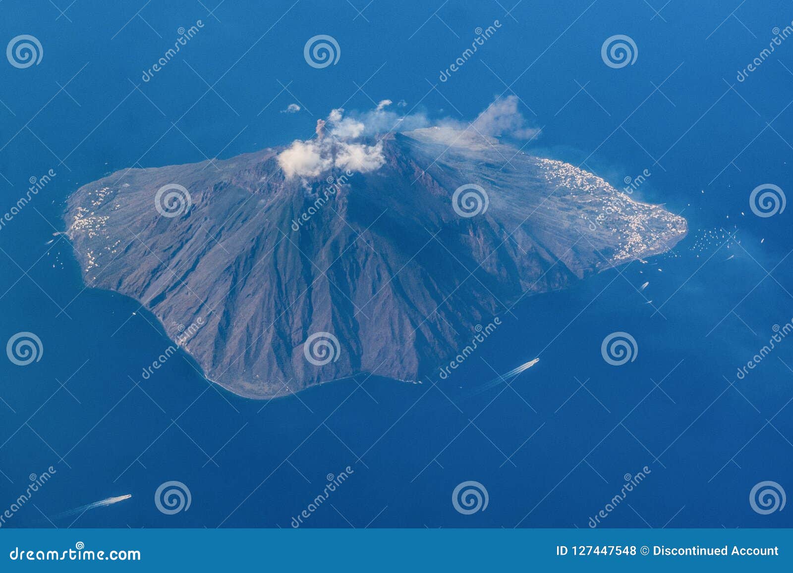 Stromboli from Above, Italy Stock Photo - Image of sicily, archipelago ...