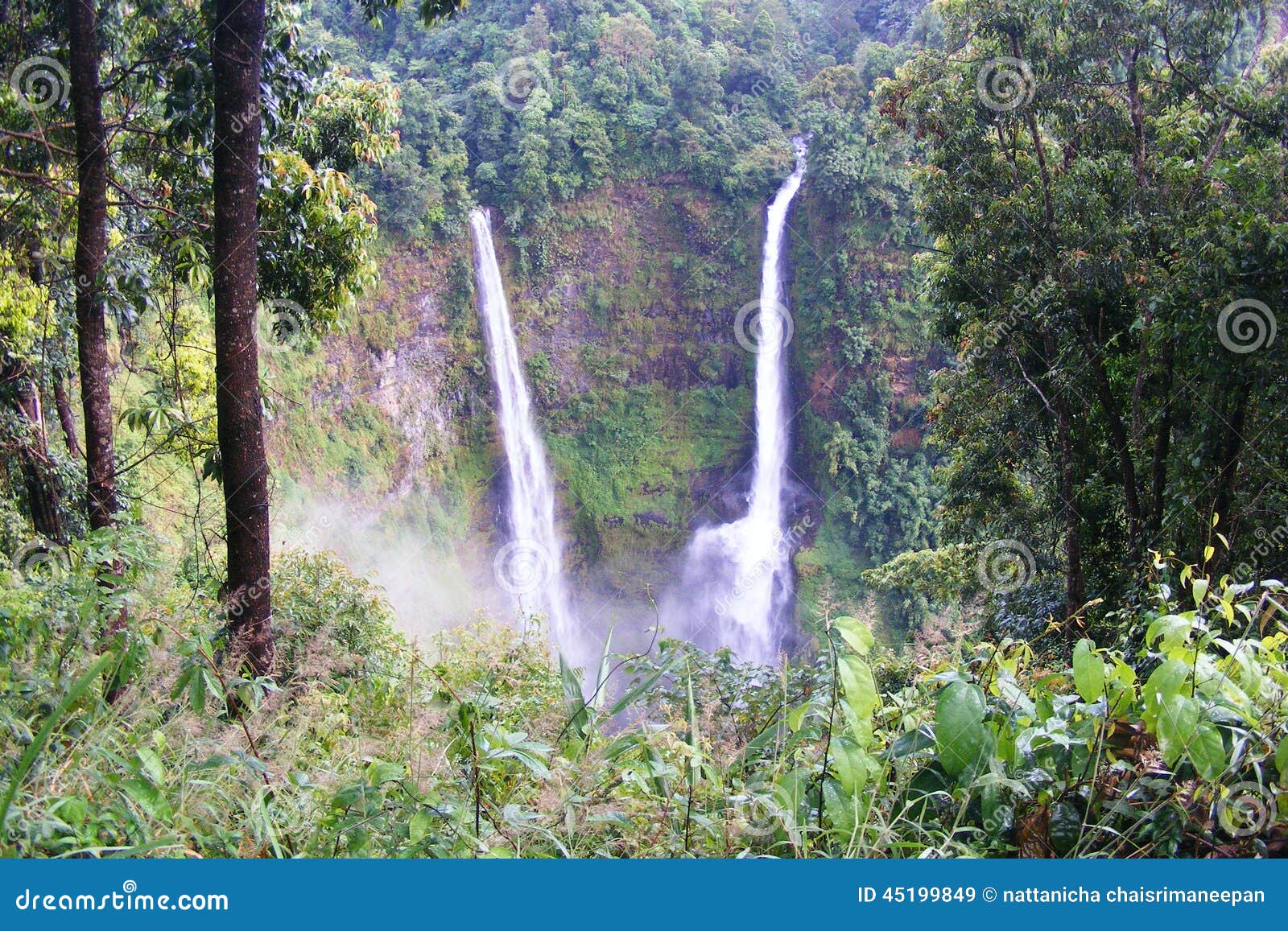 Strong waterfalls stock image. Image of intensely, mountain - 45199849