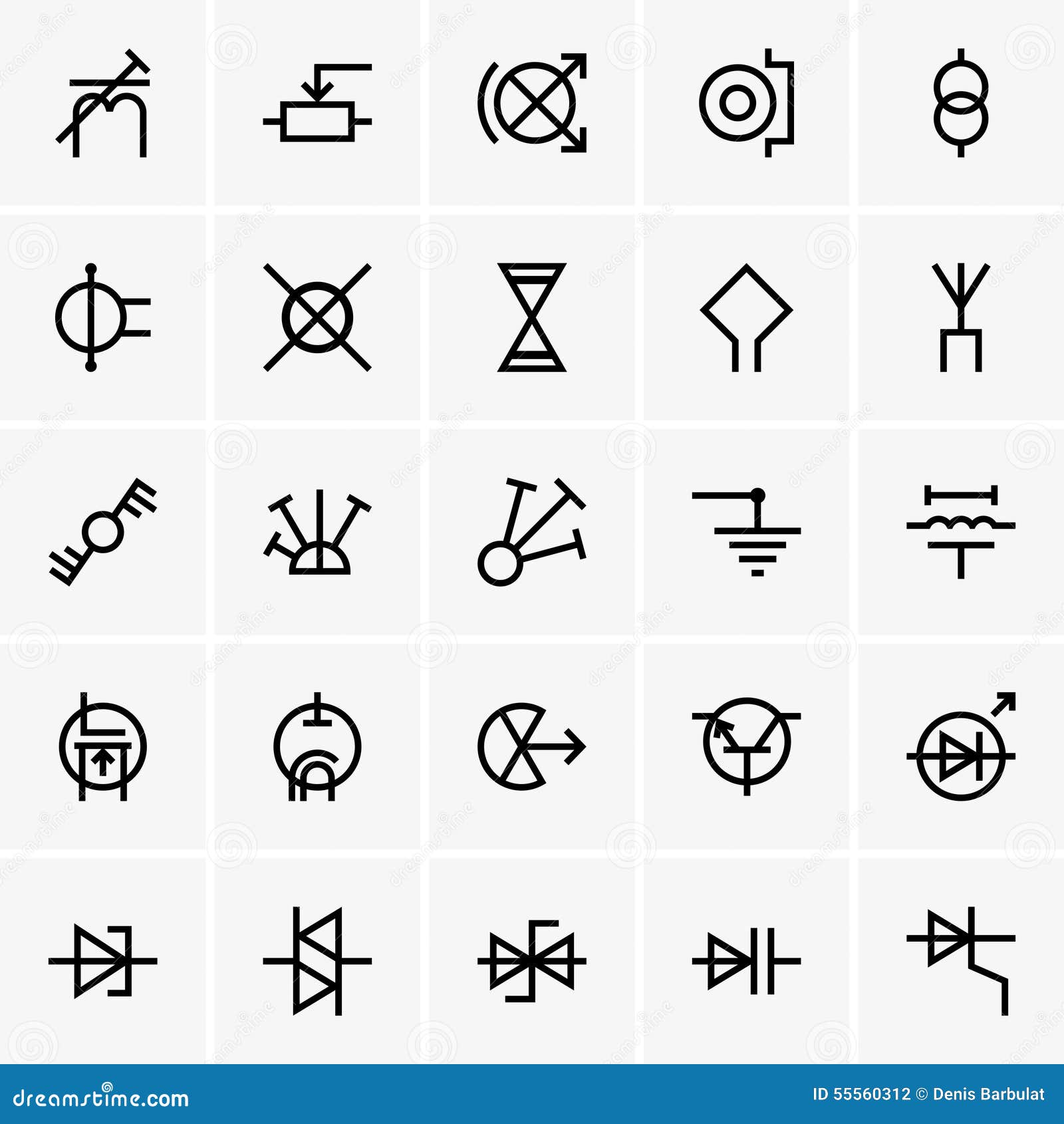 Stromsymbole vektor abbildung. Illustration von graphik - 55560312