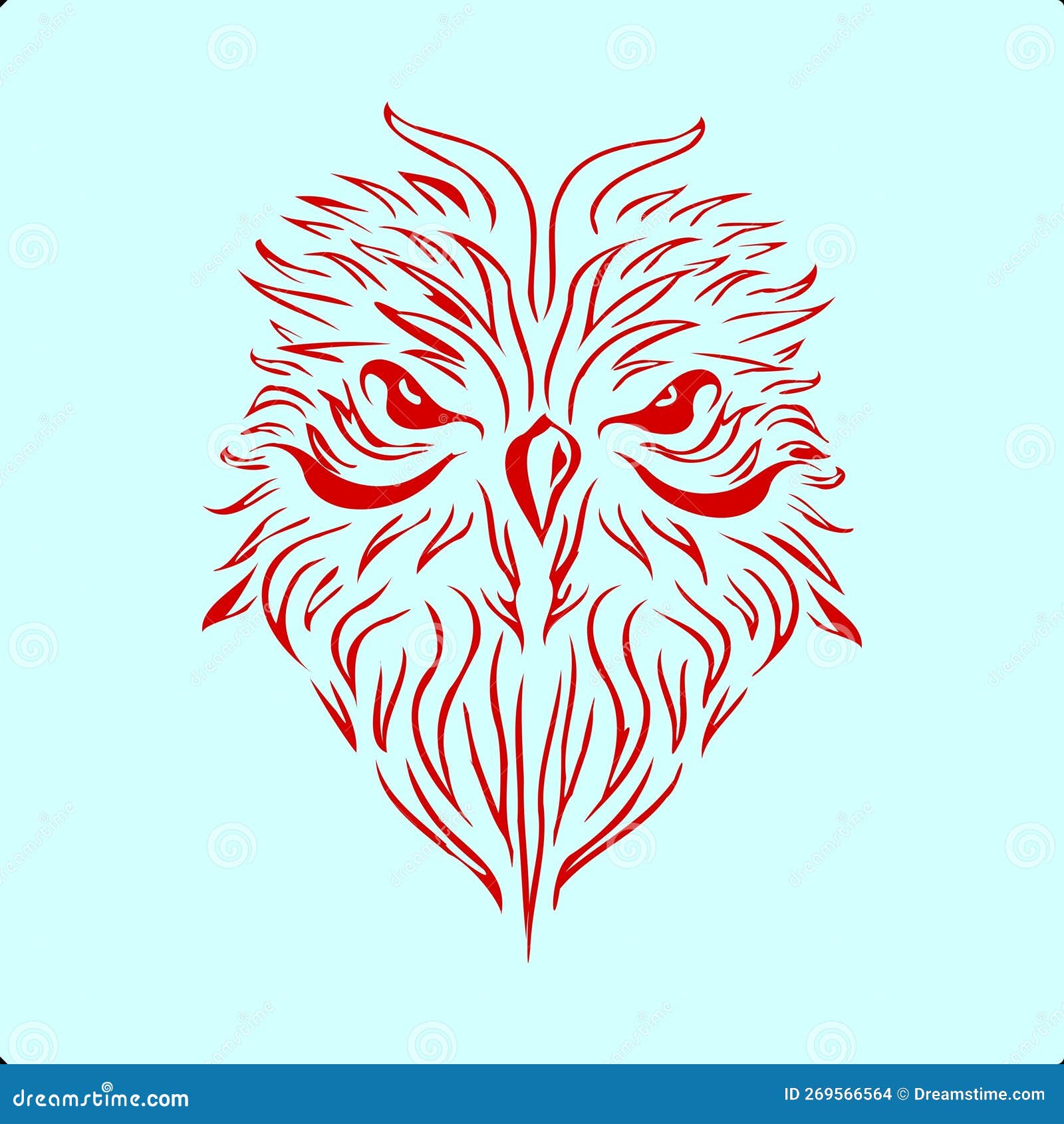 Strong Abstract Owl Face Vector Stock Vector - Illustration of vector ...