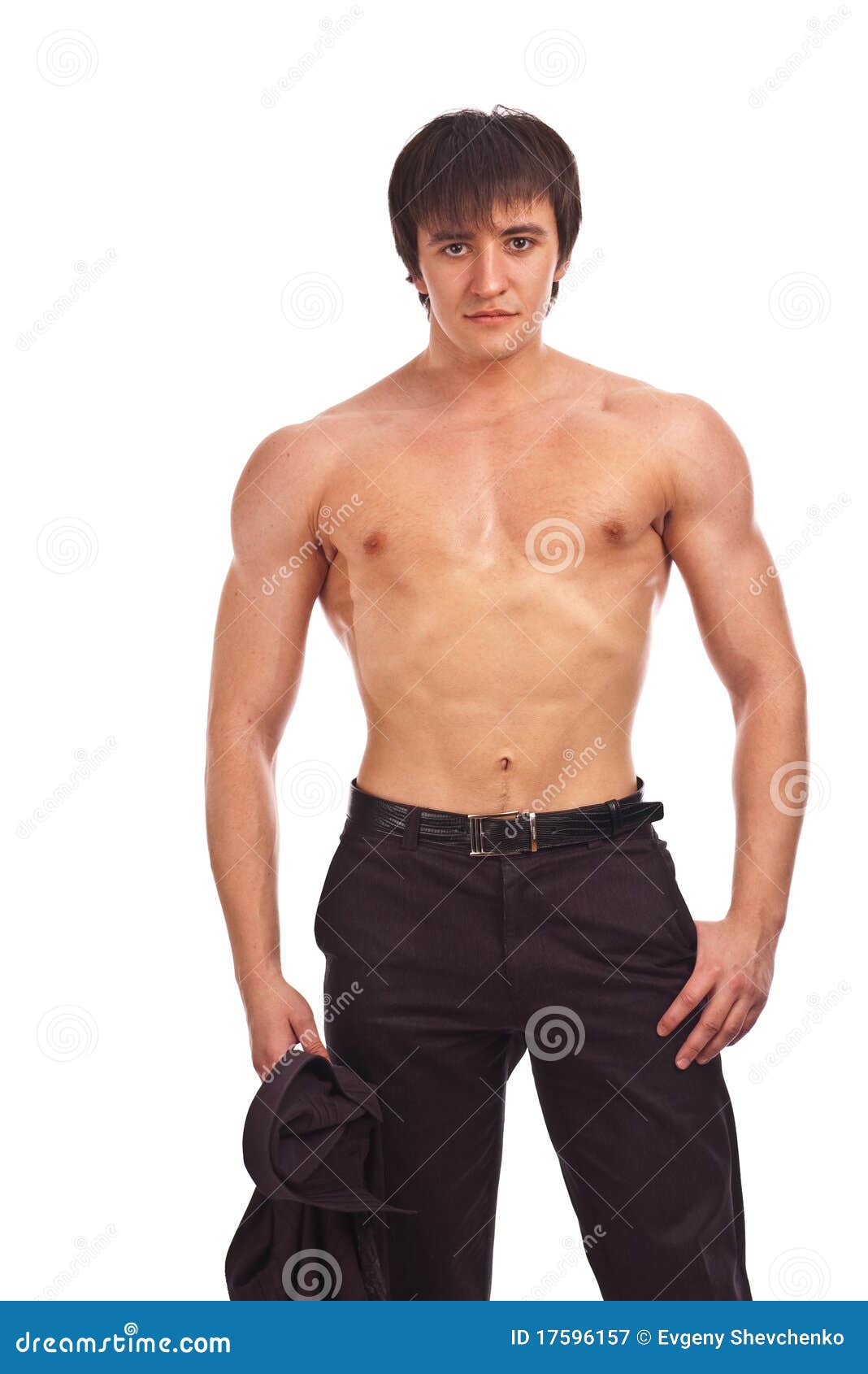 Strong adult man isolated stock image. Image of person - 17596157