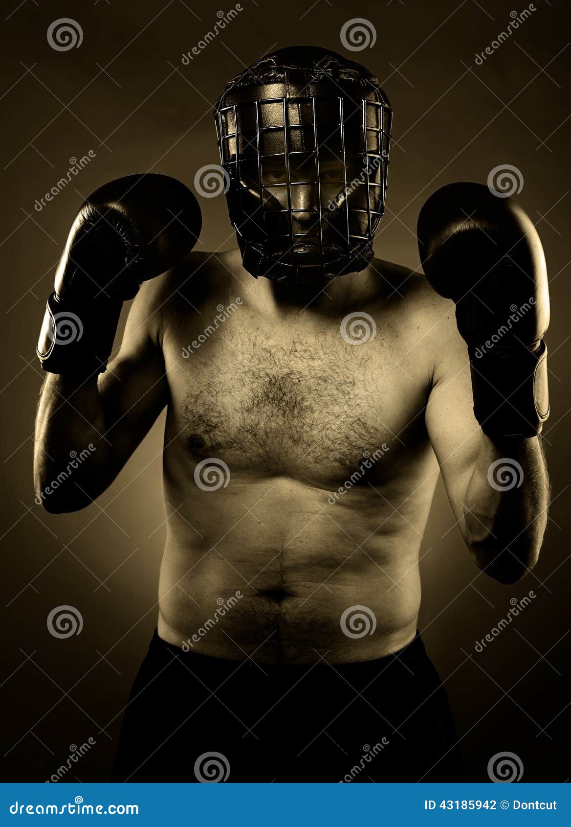 Strong aggressive boxer stock photo. Image of exercise - 43185942
