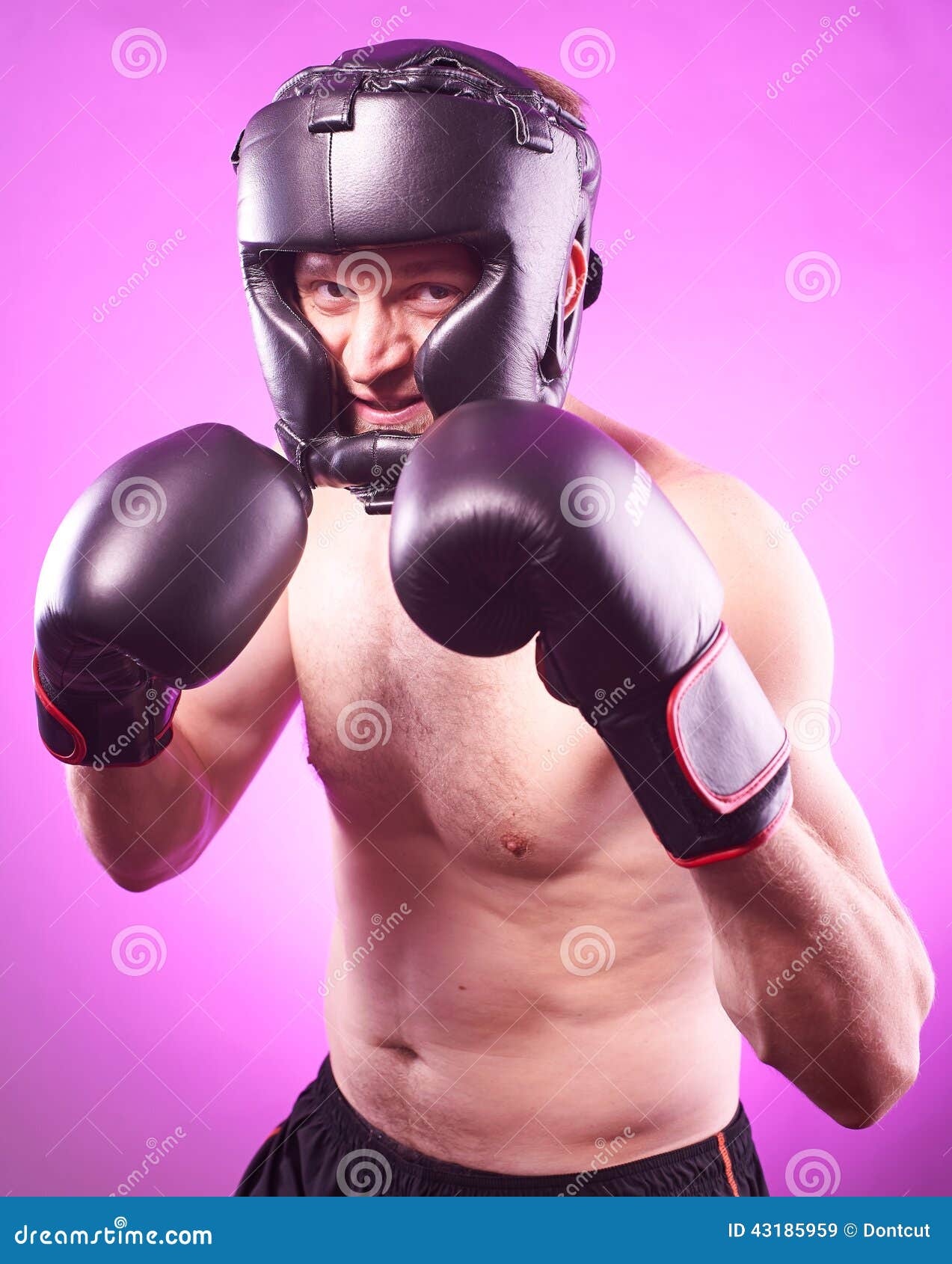 Strong aggressive boxer stock image. Image of fighting - 43185959