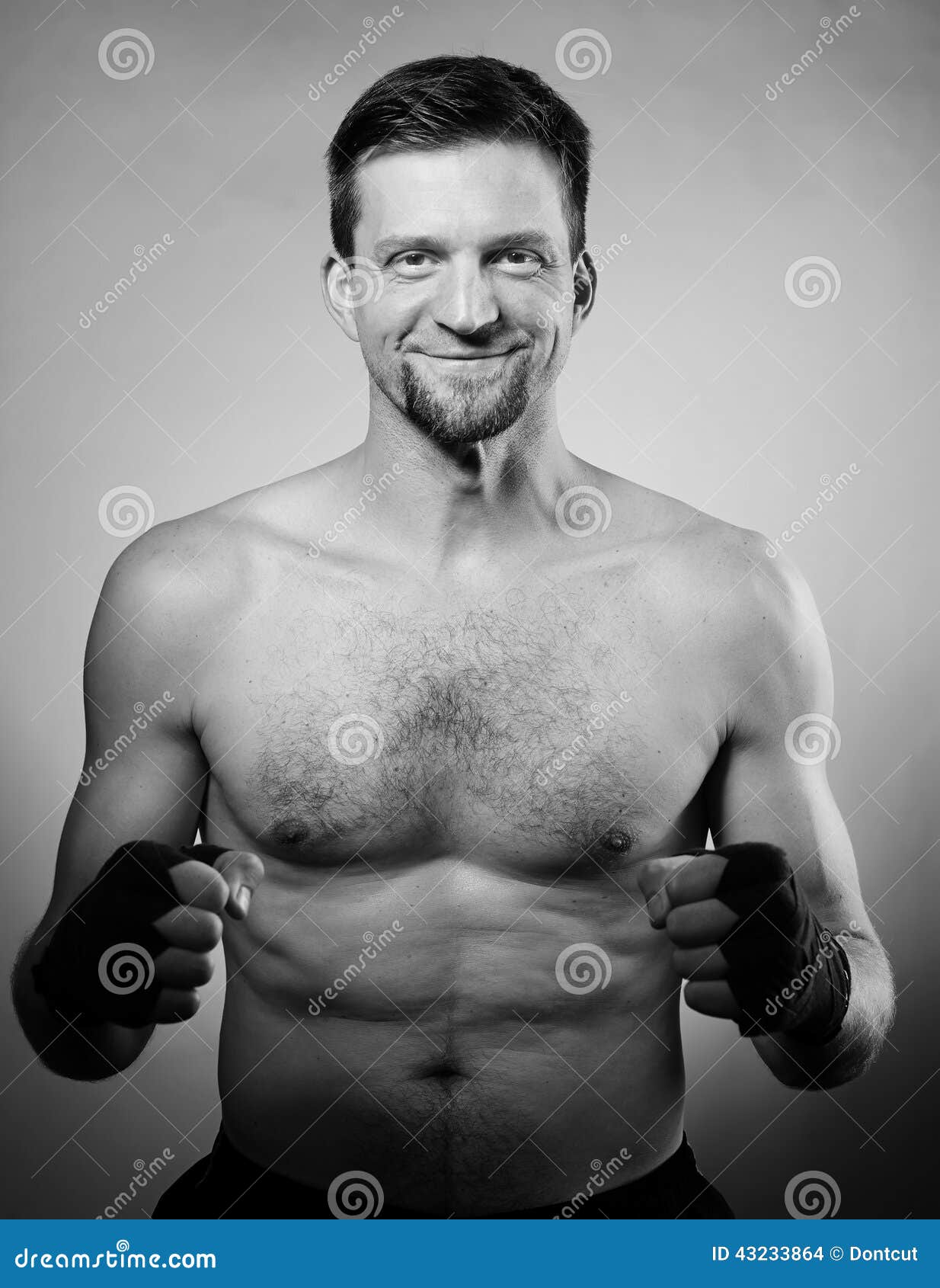 Strong aggressive boxer stock photo. Image of exercise - 43233864