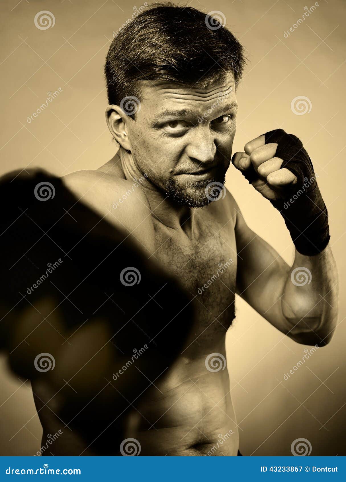 Strong aggressive boxer stock image. Image of fighting - 43233867