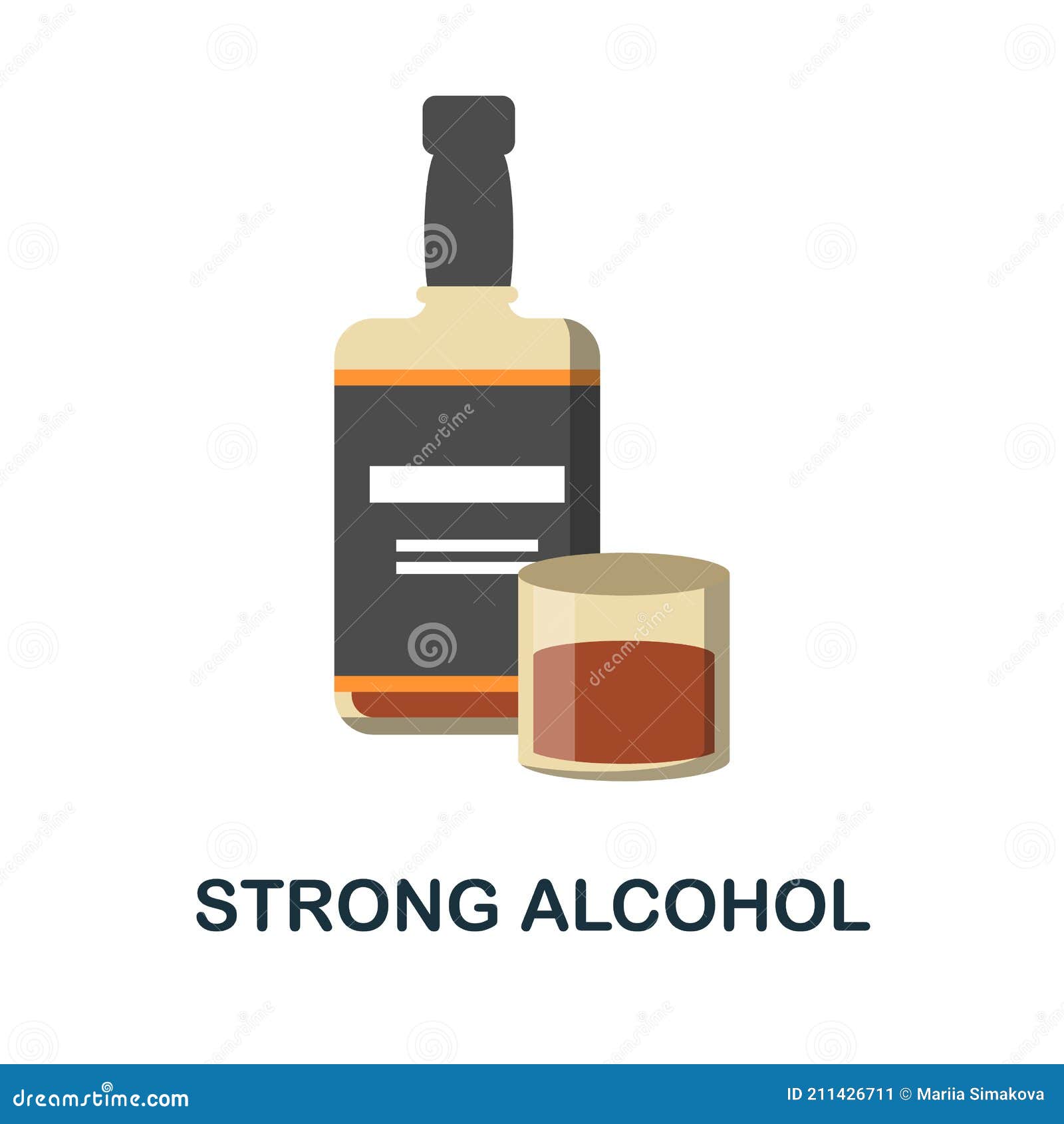Strong Alcohol Flat Icon. Color Simple Element from Wild West ...