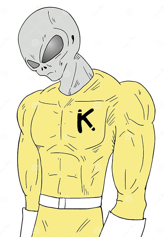 Strong alien stock vector. Illustration of action, power - 64877699