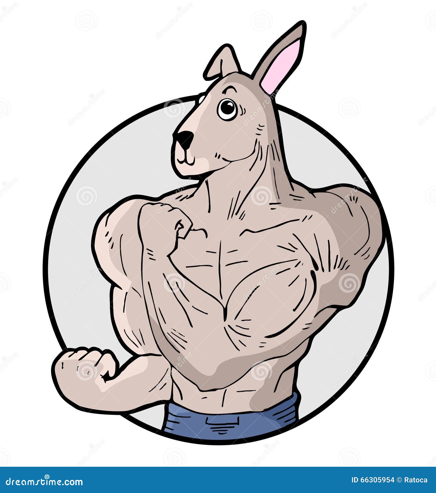 Strong animal stock vector. Illustration of muscle, hand - 66305954