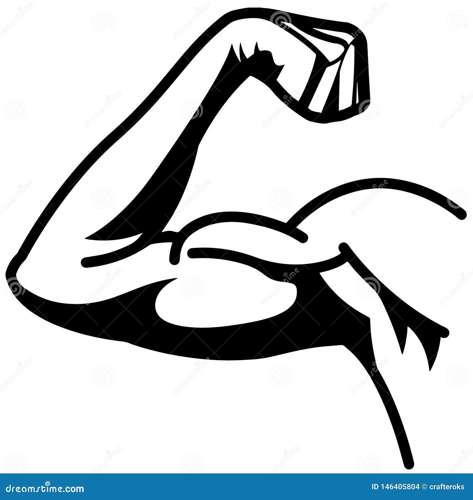 Strong Arm Flex Vector Illustration by Crafteroks Stock Vector ...