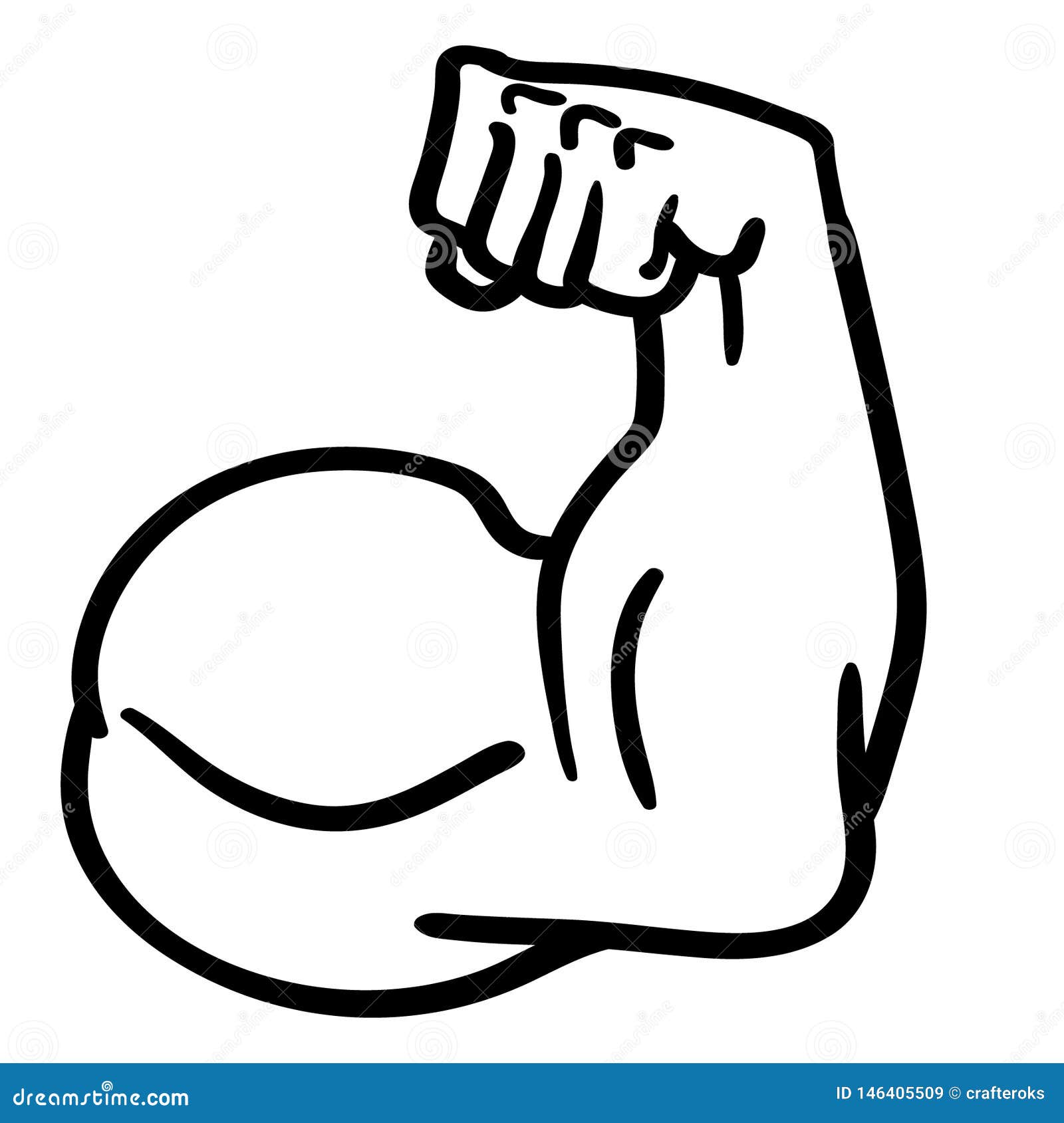 Strong Arm Flex Vector Illustration by Crafteroks Stock Vector ...