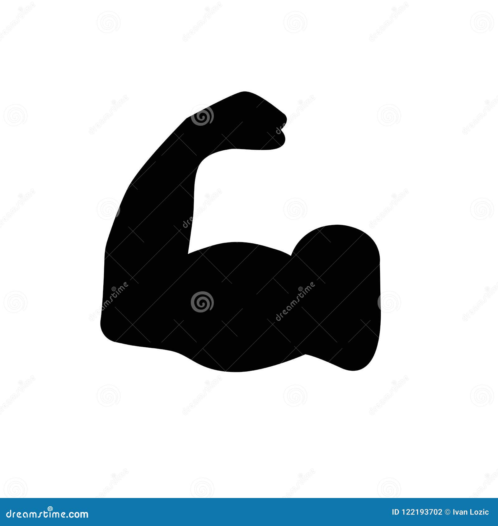 Strong arm icon stock vector. Illustration of model - 122193702