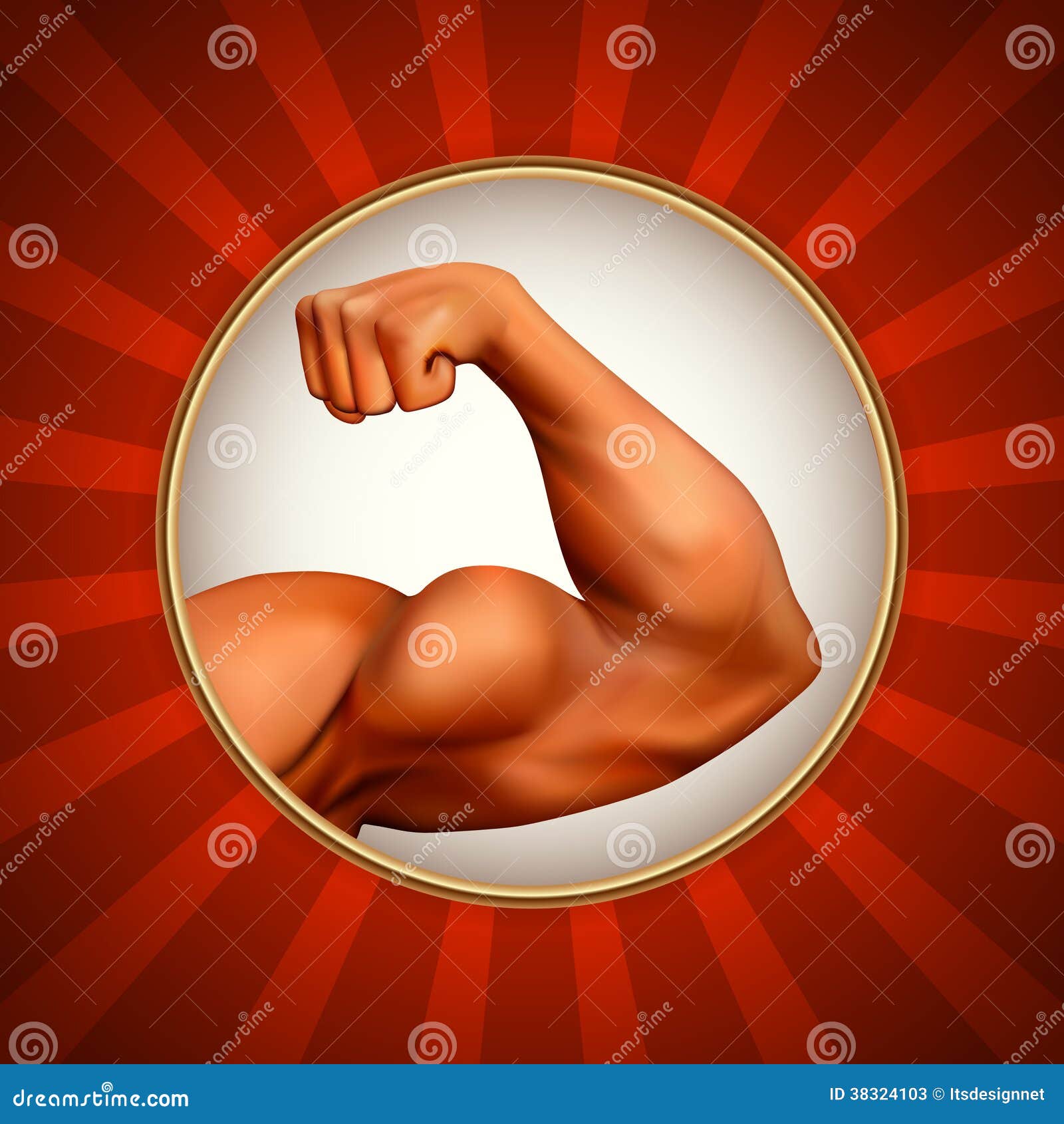 Strong arm stock vector. Illustration of champion, shoulder - 38324103