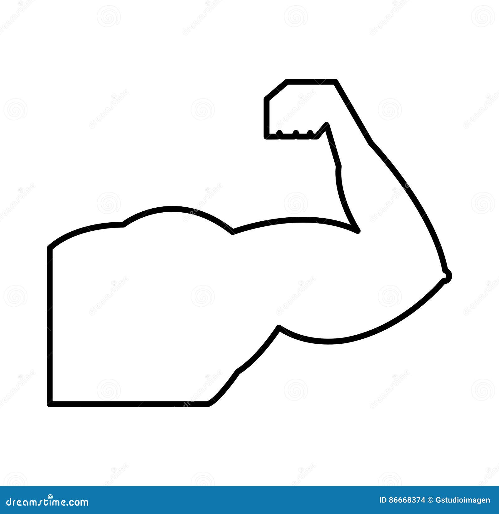 Strong arm isolated icon stock vector. Illustration of hand - 86668374