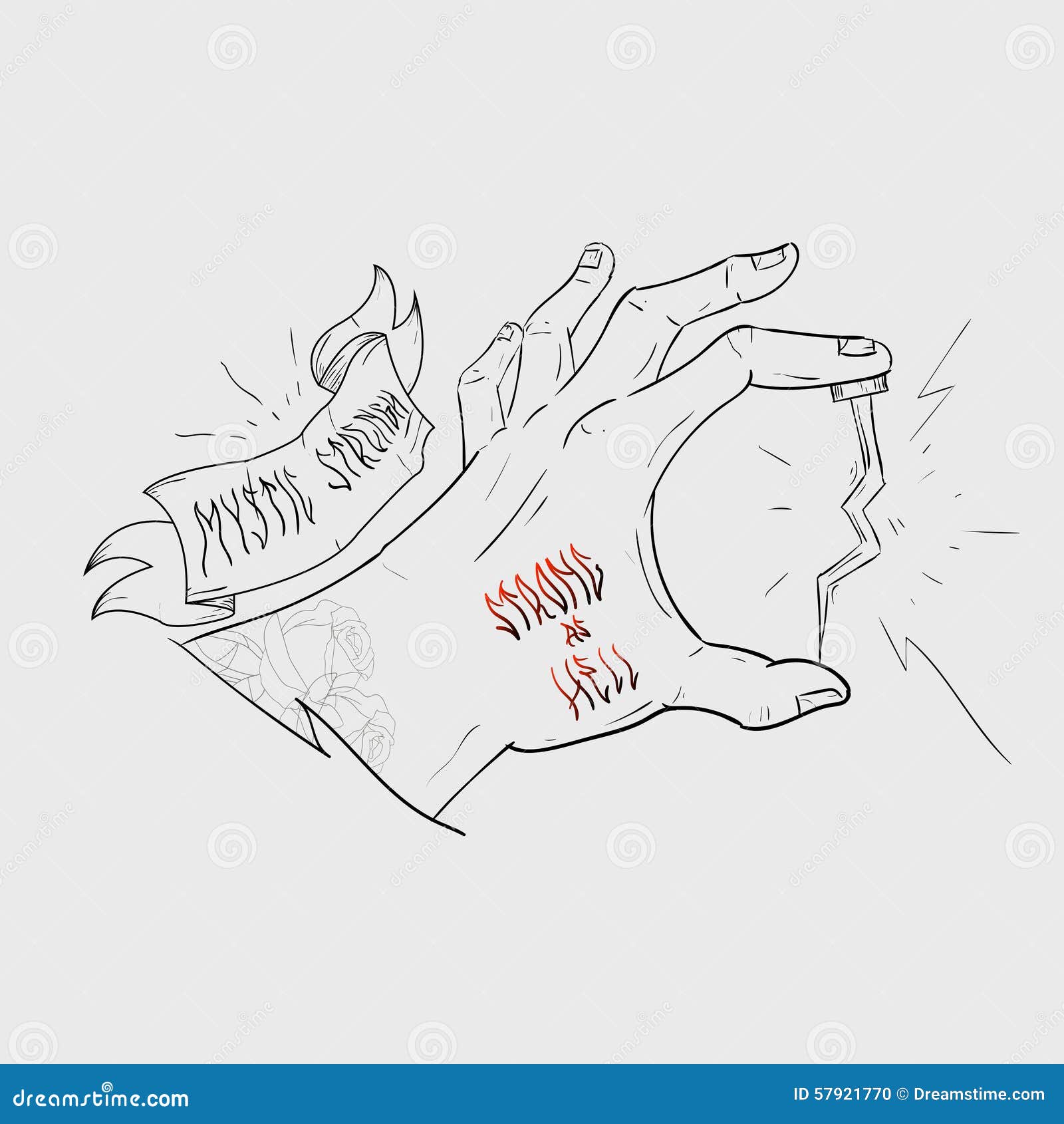 Strong as hell stock illustration. Illustration of sketch - 57921770